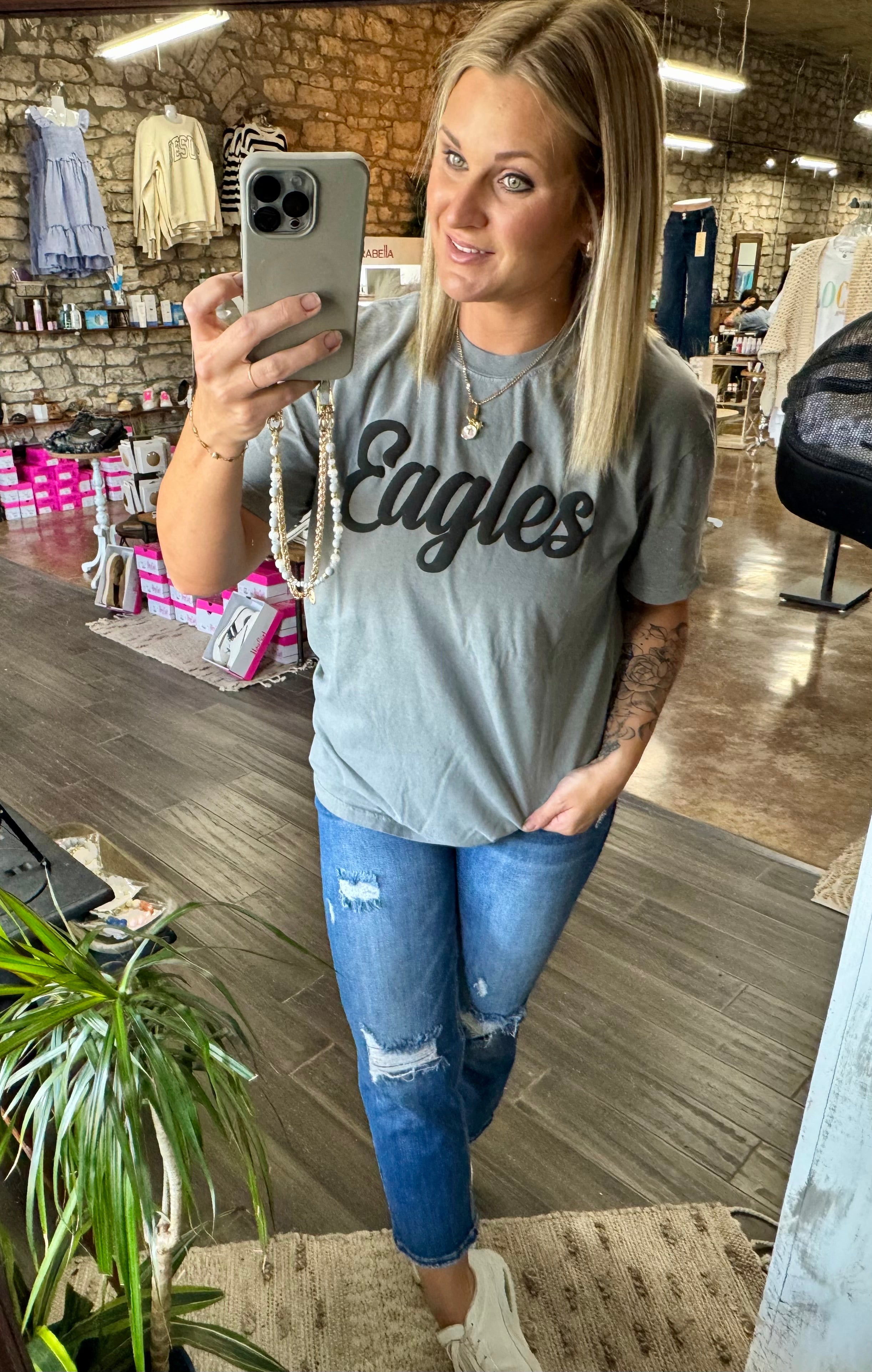 Varsity Puff Vinyl Spirit Tee – Switch Salon, Spa, & Boutique